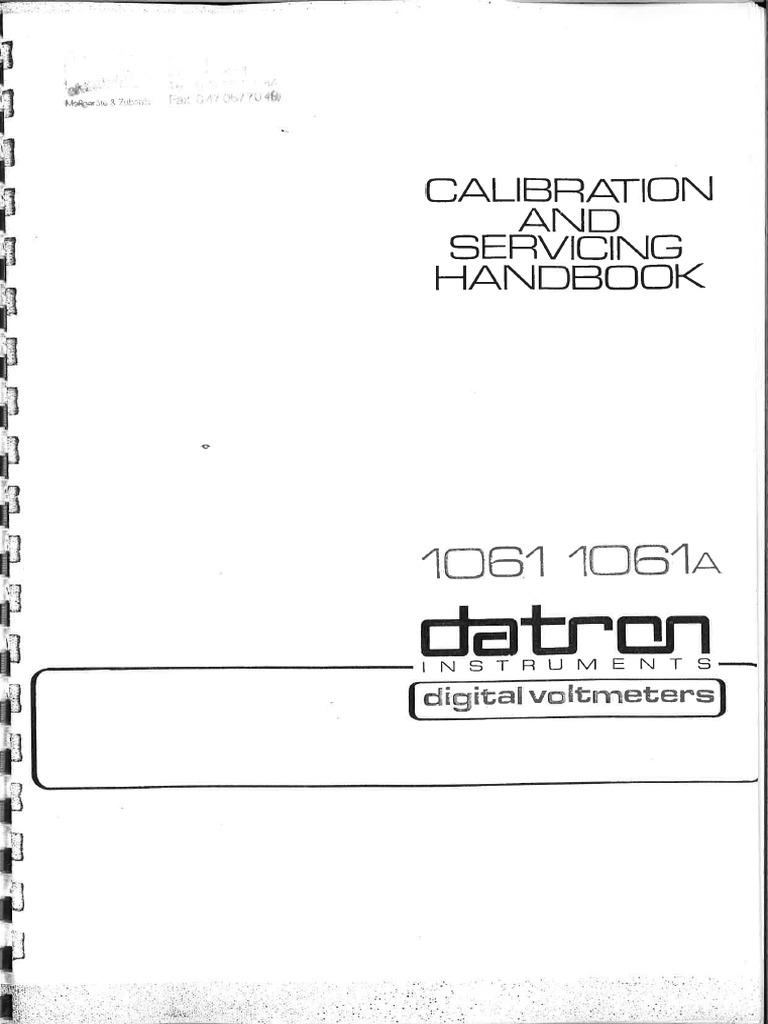 Datron Autocal 1061/10614 Calibration Guide | PDF | Calibration ...