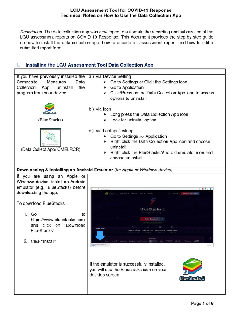 Installing The LGU Assessment Tool Data Collection App | PDF | Mobile ...