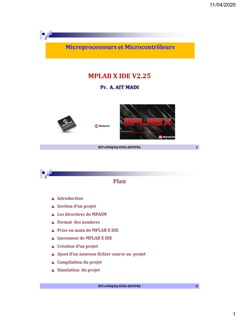 Cours4 MPLABX IDE V2.25 | PDF | Assembleur | Code source