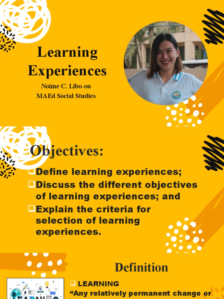 Learning Experiences 2 Pdf Experience Human Nature
