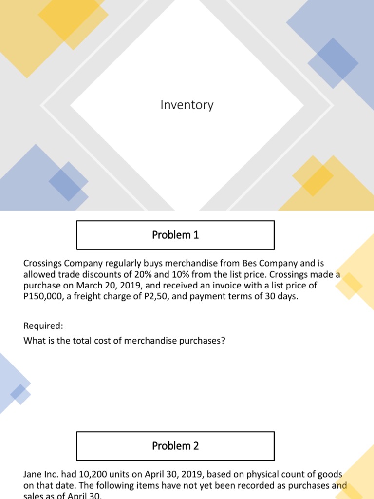 Inventories | PDF | Inventory | Cost Of Goods Sold