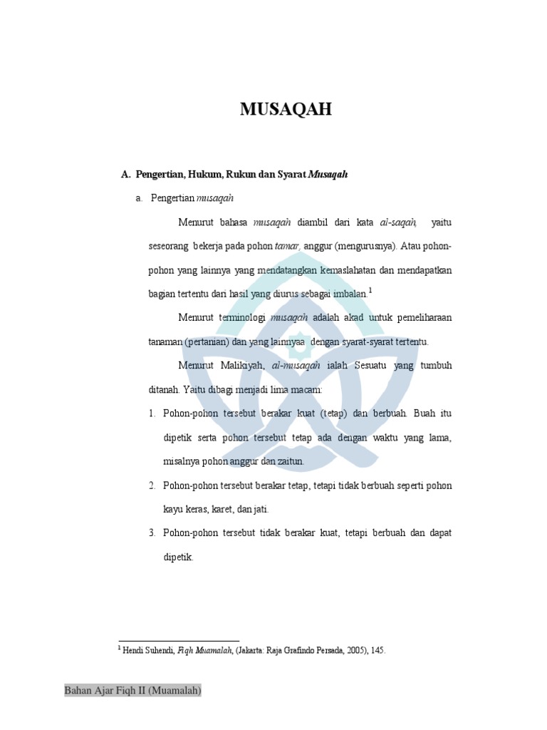 14-Musaqah Dan Mukhabarah | PDF