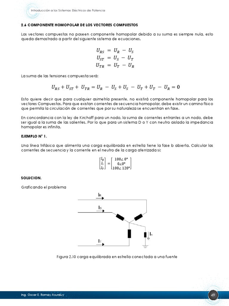 Componentes Simetricas Oscar Romay-11 | PDF | Impedancia eléctrica | Física