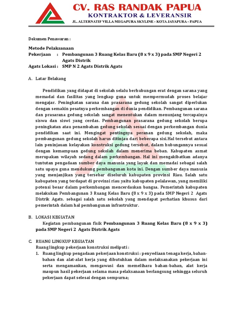 Metode Pelaksanaan SMPN | PDF