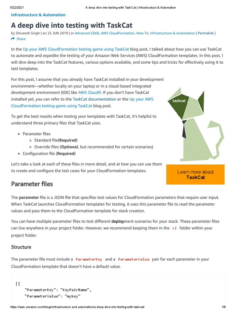 A Deep Dive Into Testing With TaskCat - Infrastructure & Automation ...