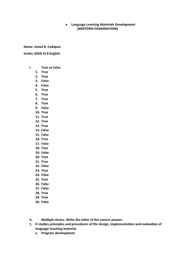 Language Learning Materials Development | Download Free PDF | Language ...