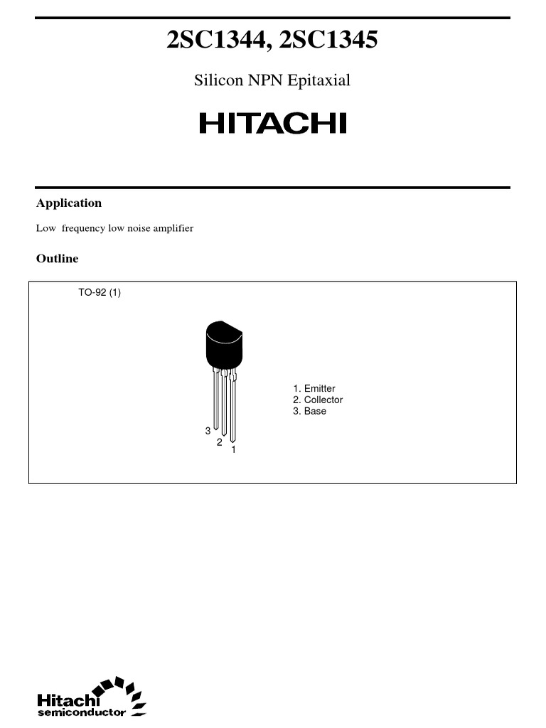 2SC1344, 2SC1345: Silicon NPN Epitaxial | PDF | Decibel | Bipolar ...