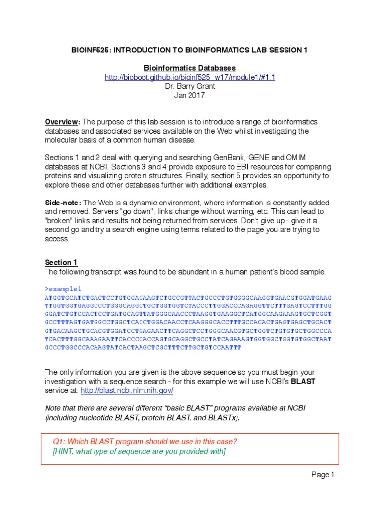 Note That There Are Several Different "Basic Blast" Programs Available ...