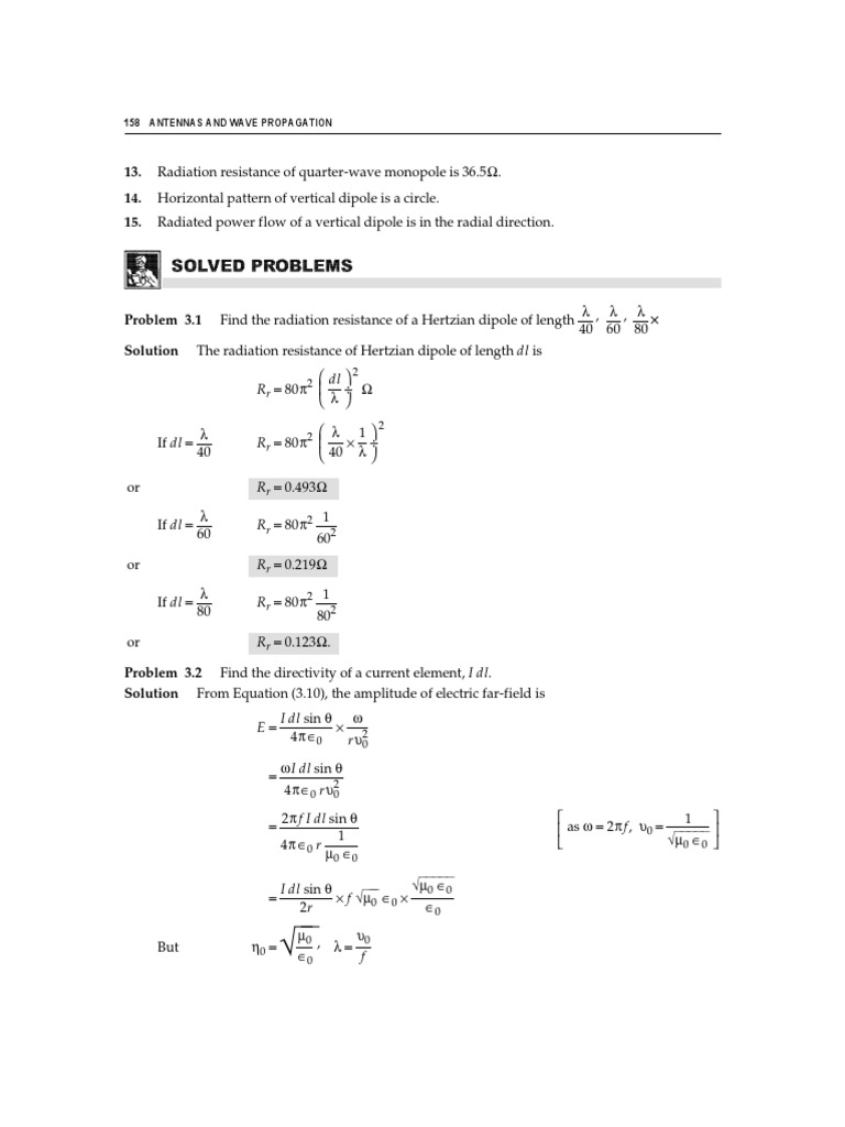 GSN Raju Solved Examples | PDF | Antenna (Radio) | Radio Technology