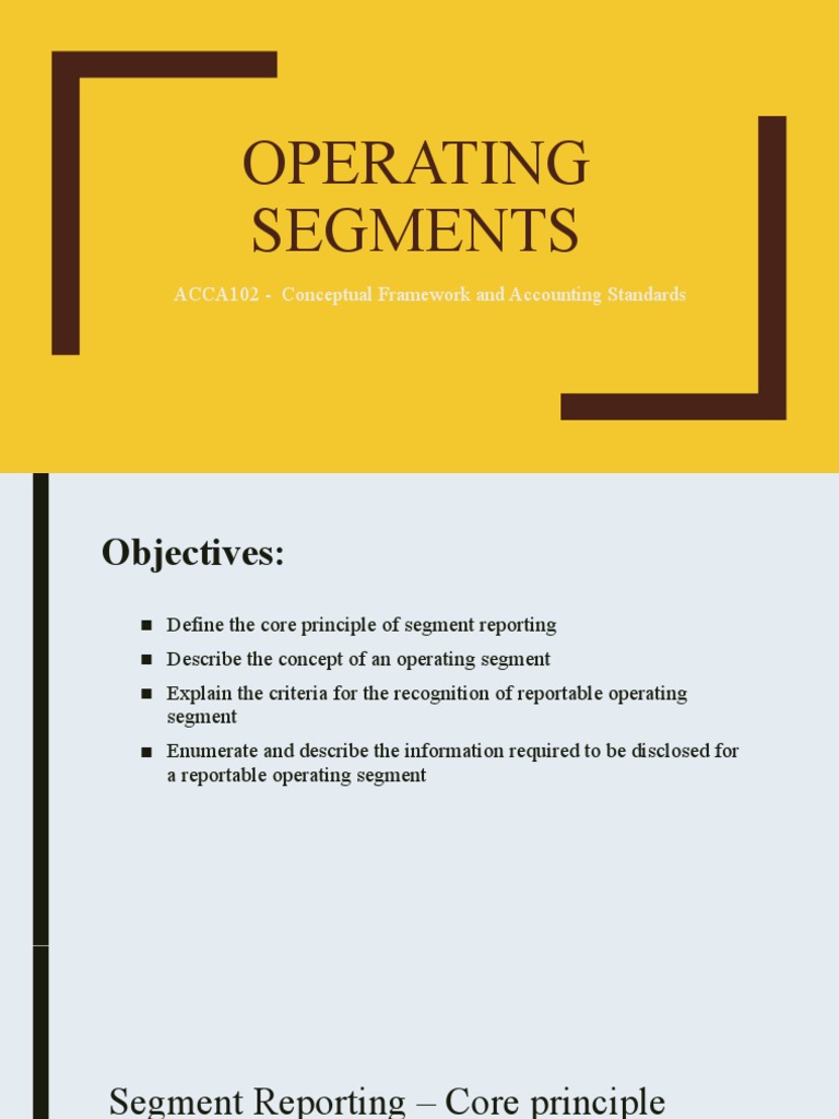 ACCA102 - 15 Operating Segments | PDF | Financial Statement | Revenue