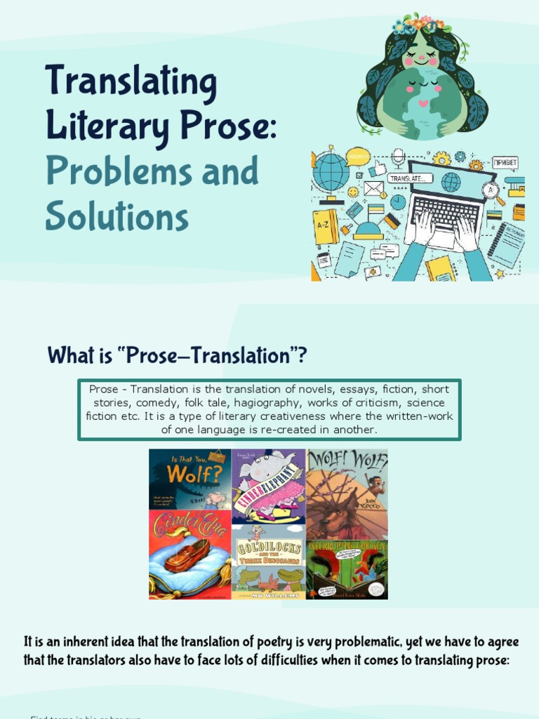 Translating Literary Prose:: Problems and Solutions | PDF ...