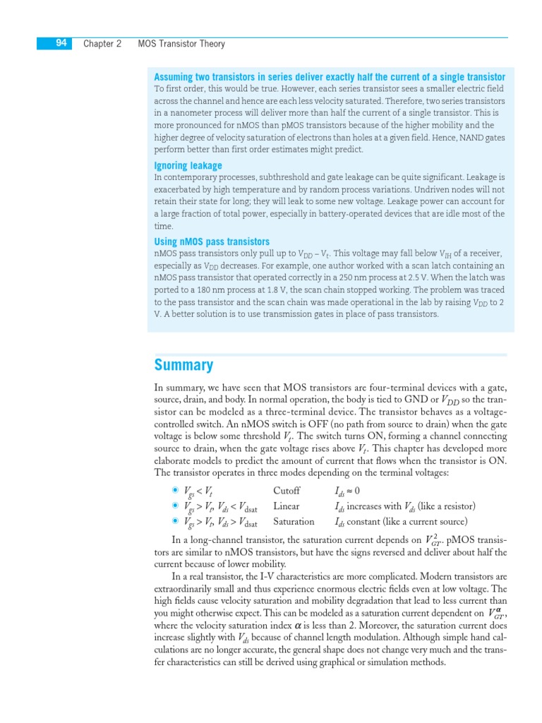 CMOS VLSI Design 121 | PDF | Mosfet | Field Effect Transistor