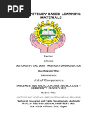 Competency-Base Curriculum Driving NC II | PDF | Occupational Safety ...