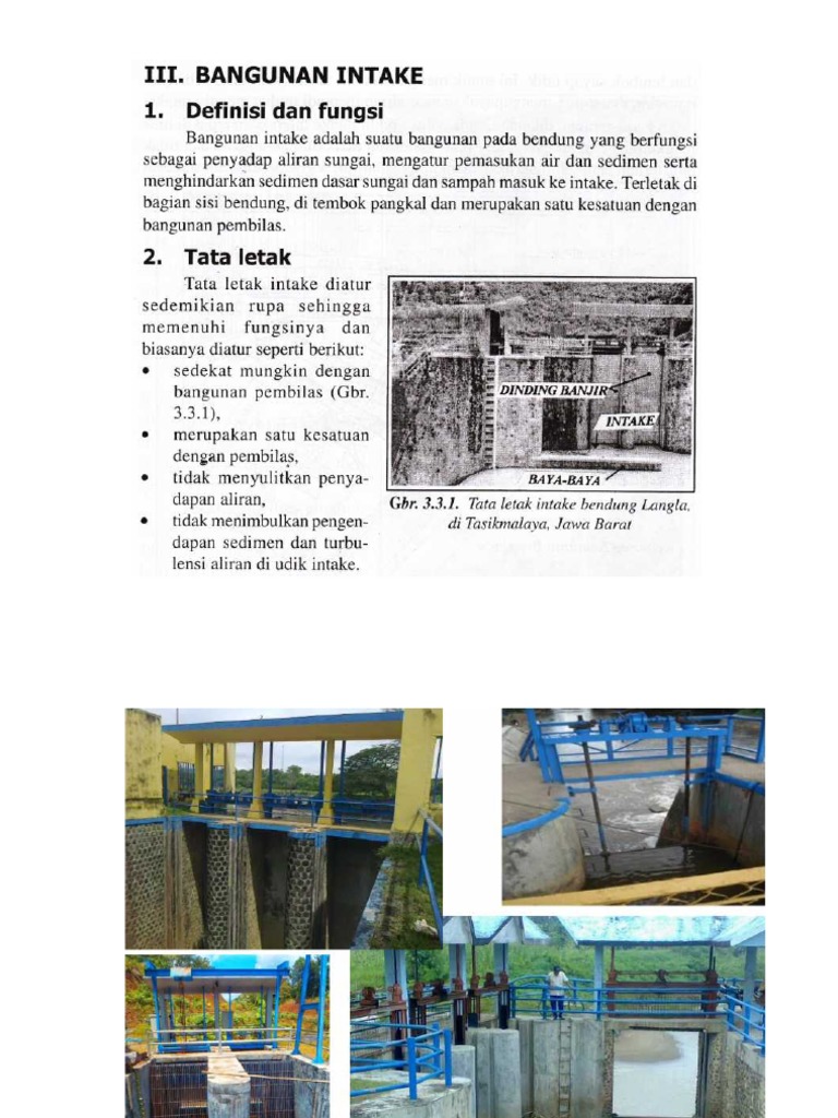 Rek - Bendungan-Bangunan Intake | PDF