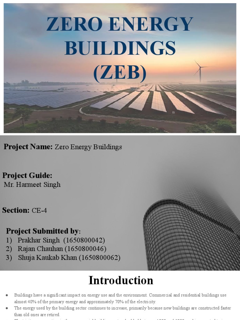 PROJECT Zero ENERGY BUILDINGS | PDF | Efficient Energy Use | Building ...