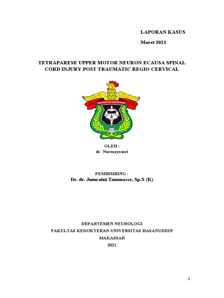 Tetraparese UMN Pasca Cedera Spinal | PDF