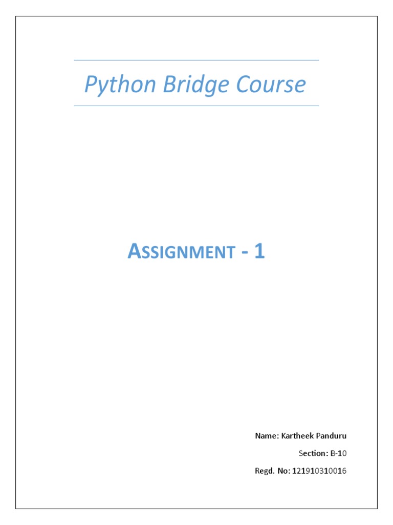 Python Bridge Course | PDF | Software Development | Mathematical Logic