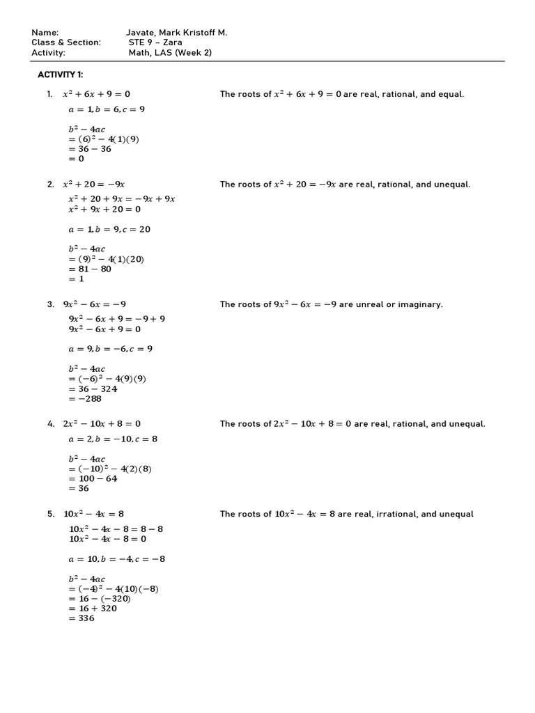 Math, Q1 W2 | PDF