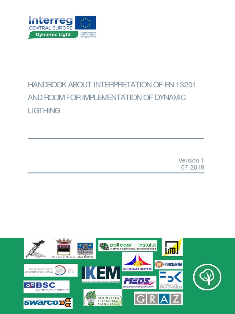 Handbook About Interpretation of en 13201 and Room For Implementation of Dynamic Ligthing | PDF ...