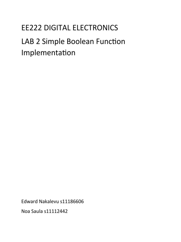Boolean Function Lab with Breadboard | PDF | Electronic Design | Electricity