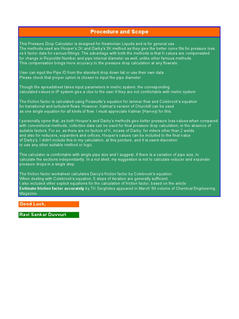 Pressure Drop | PDF | Valve | Pipe (Fluid Conveyance)
