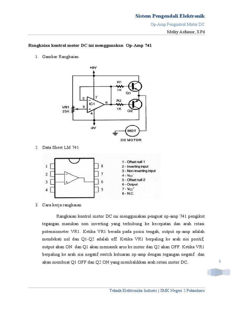 Rangkaian Kontrol Motor DC | PDF