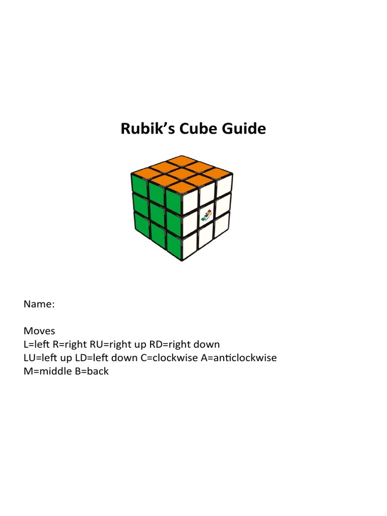 Rubik's Cube Guide | PDF