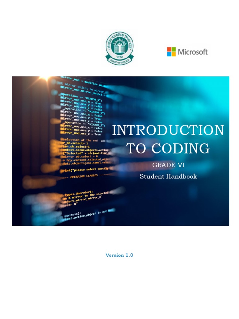 Coding Handbook for Grade VI Students | PDF | Data Type | Boolean Data Type
