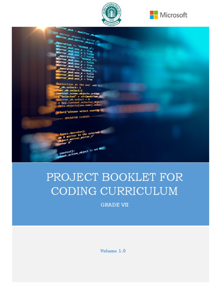 ClassVII Coding Project Booklet | PDF | Algorithms | Subroutine