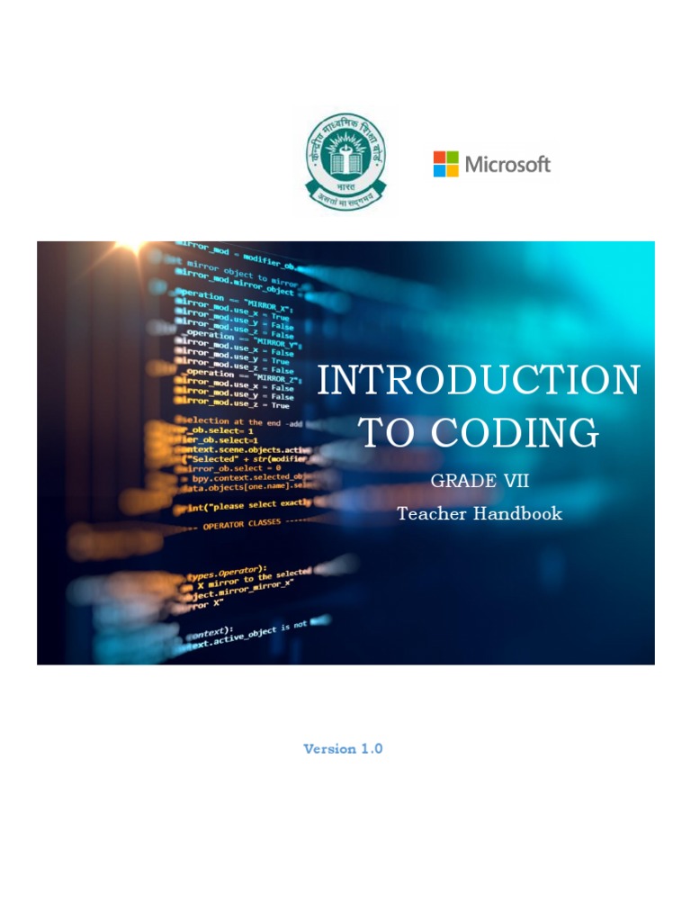 ClassVII Coding Teacher Handbook | PDF | Control Flow | Data Type