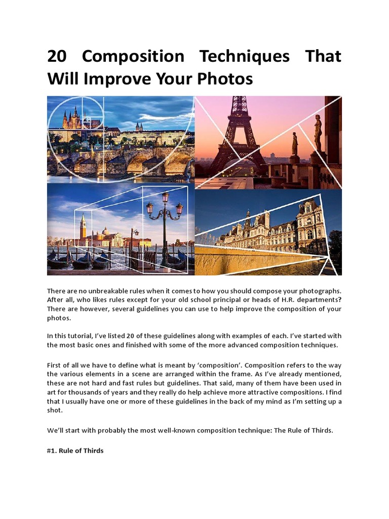 20 Essential Photography Composition Tips | PDF | Composition (Visual ...
