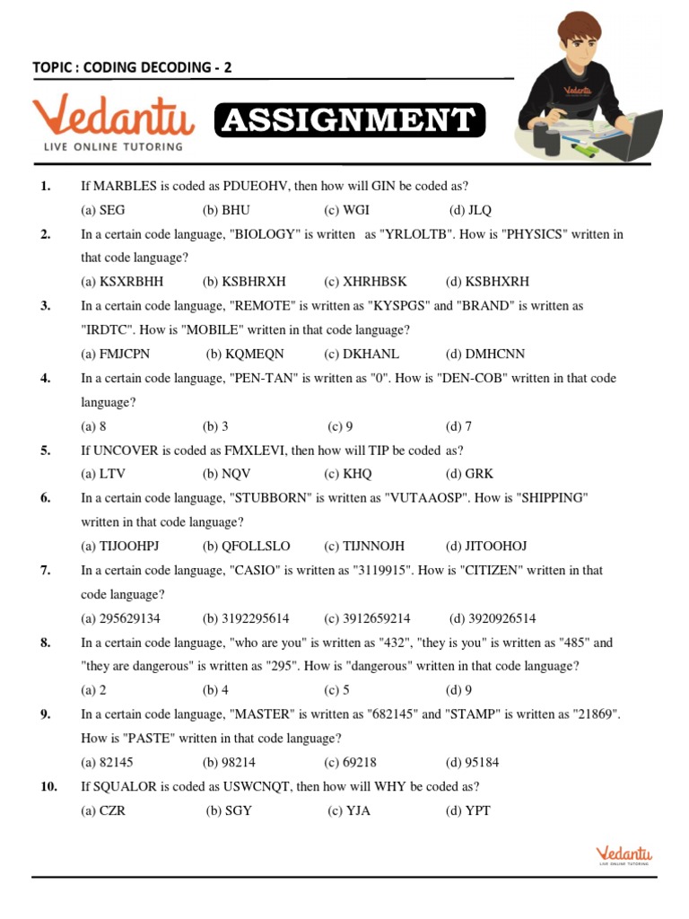 Decoding Coded Words: Solutions to Coding and Decoding Puzzles | PDF | Linguistics | Human ...