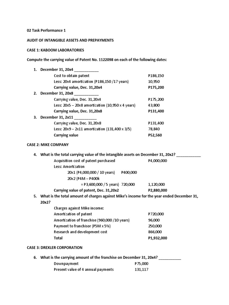 02 Task Performance 1 | PDF | Book Value | Discounting