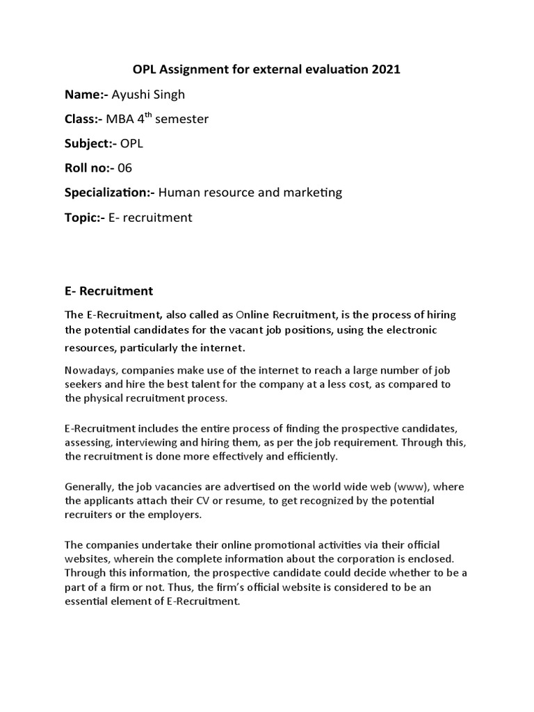 E-Recruitment Process: An Analysis of the Steps, Types, Advantages ...