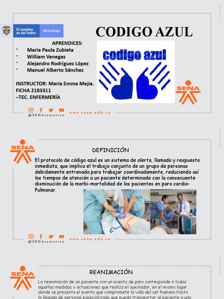Codigo Azul | PDF | Reanimación cardiopulmonar | Paro cardíaco