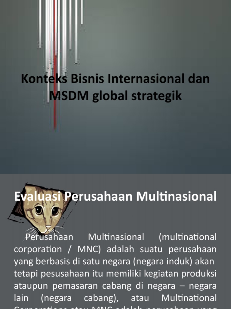 Bab 1 - Konteks Bisnis Internasional Dan MSDM Strategik Global | PDF