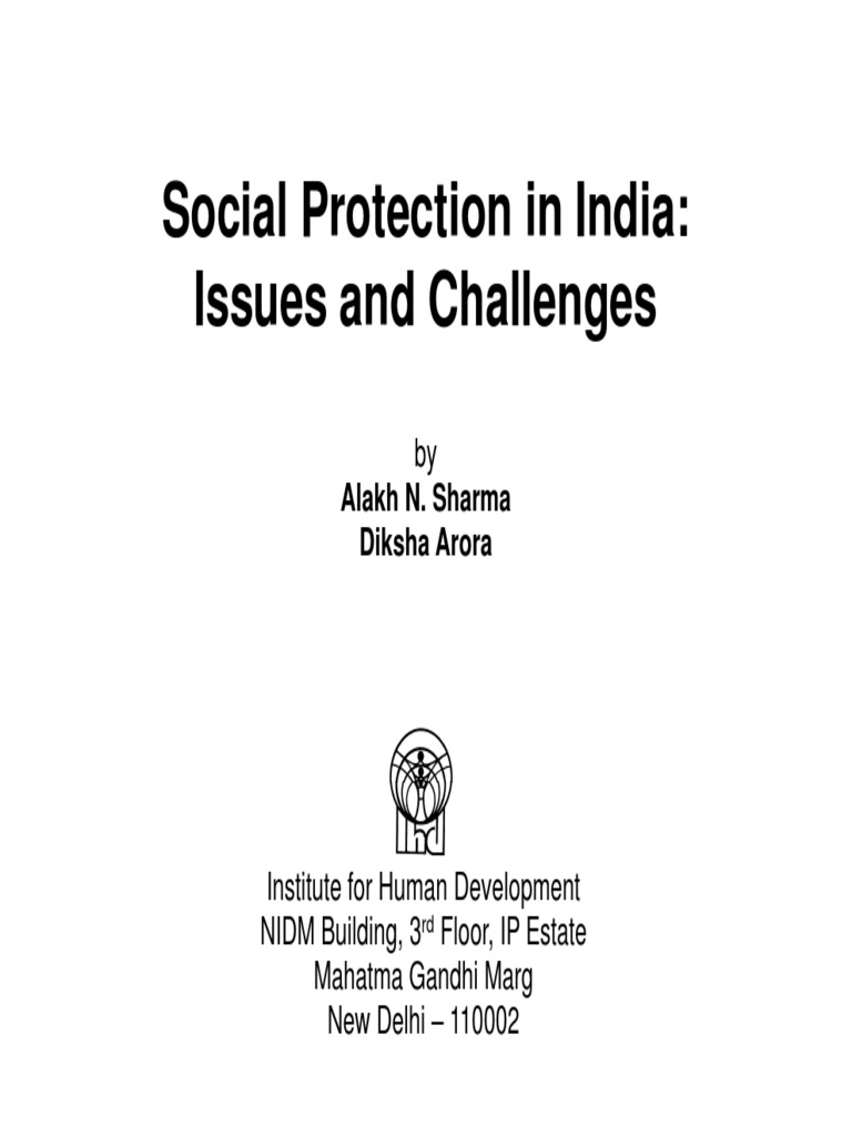 Social Protection in India: Social Protection in India: Issues and ...