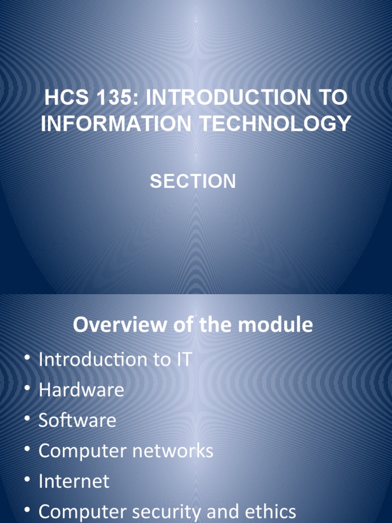 1 HCS 135 Intro | PDF | Microcomputers | Information