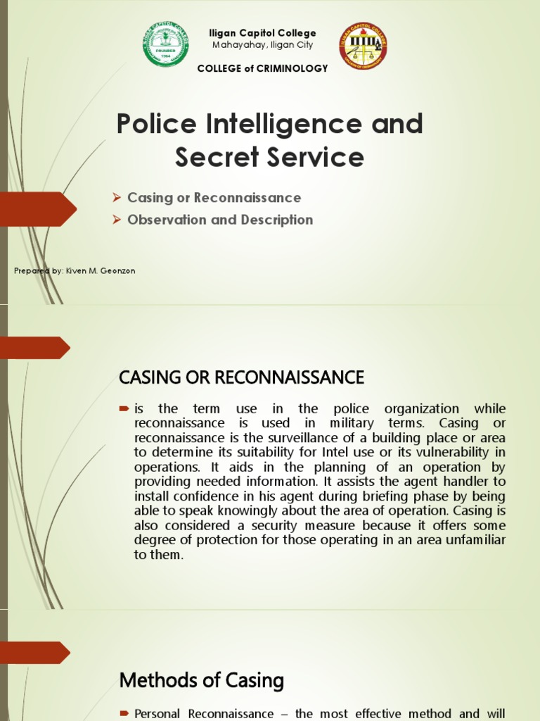 Techniques for Effective Surveillance and Intelligence Gathering ...