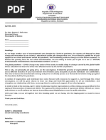 Letter of Request To MDRRMC To Evaluate Earthquake Drill Request ...