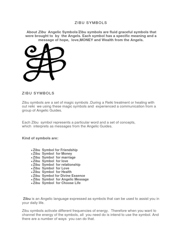 Zibu Symbol Information | PDF