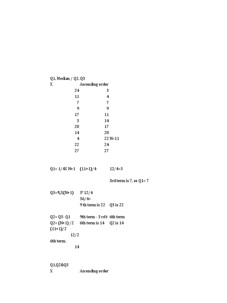 Quartile Deviation Problem | PDF | Statistical Analysis | Teaching Mathematics