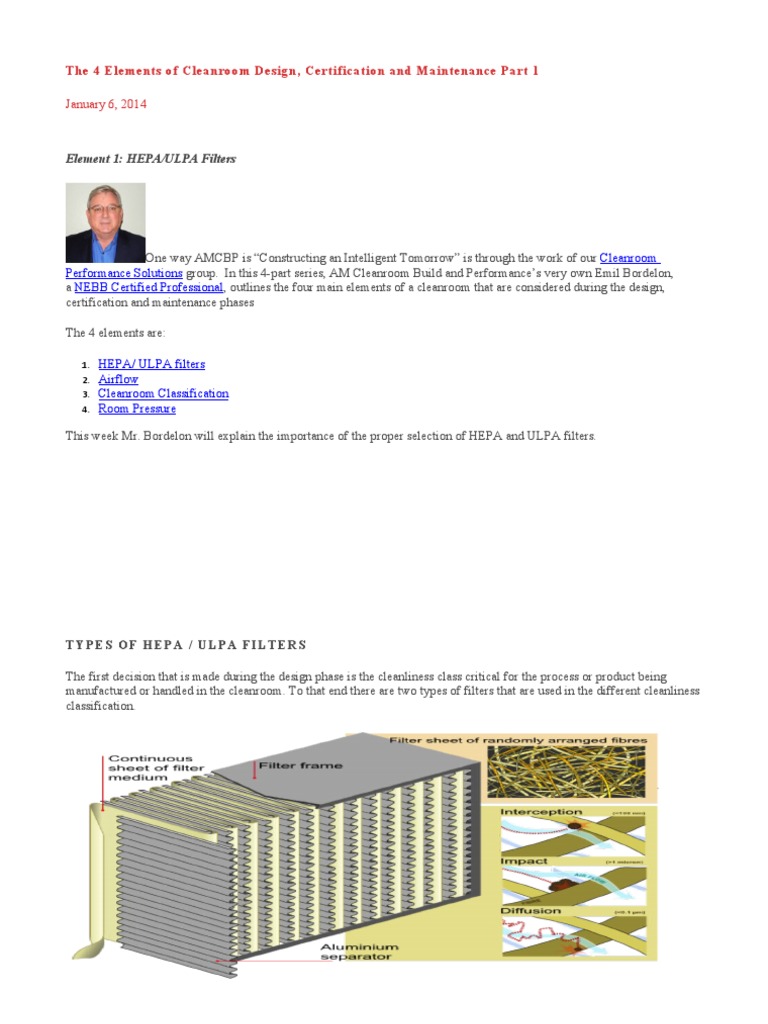 The 4 Elements of Cleanroom Design, Certification and Maintenance Part ...