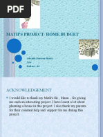 Maths Project: Planning A Home Budget | PDF | Expense | Budget