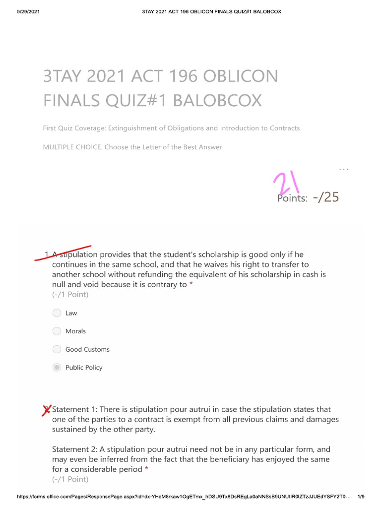 First Quiz Finals | PDF