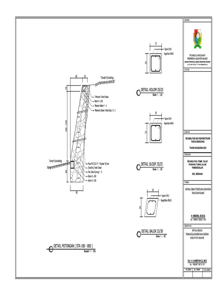 4.POtongan Talud | PDF
