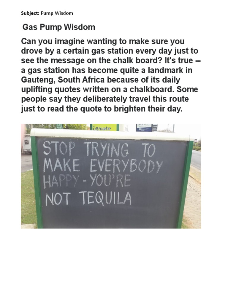 Gas Pump Wisdom S. Africa | PDF