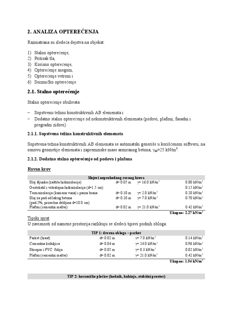 Analiza Opterecenja | PDF