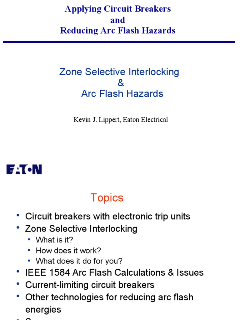 Zone Selective Interlocking & Arc Flash | PDF | Fuse (Electrical ...