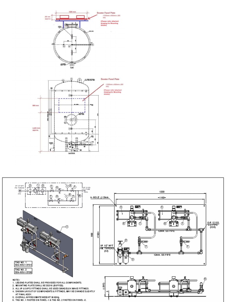 Tank Drawing Markup | PDF | Pipe (Fluid Conveyance) | Chemical Engineering
